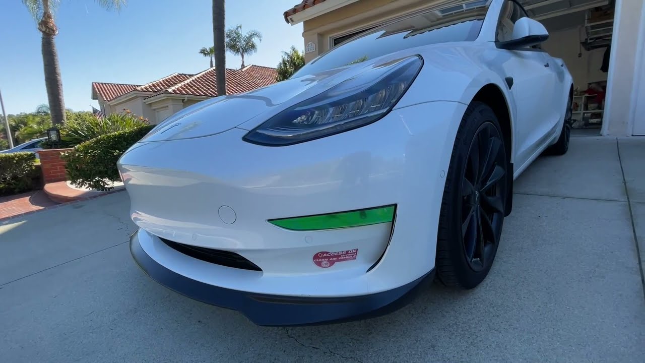 Ikon motorsport Tesla model 3 lip install Part 2 - YouTube