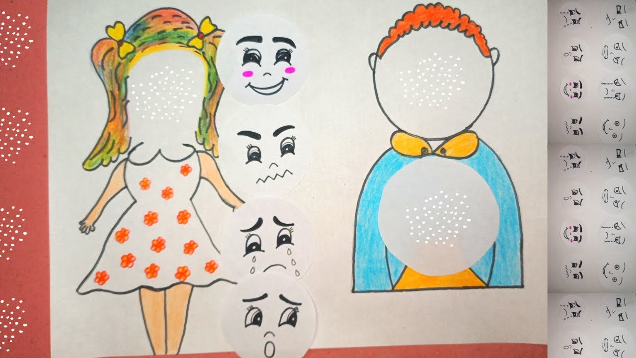 How to draw Couple With Multiple Faces - step by step || Boy & Girl ...