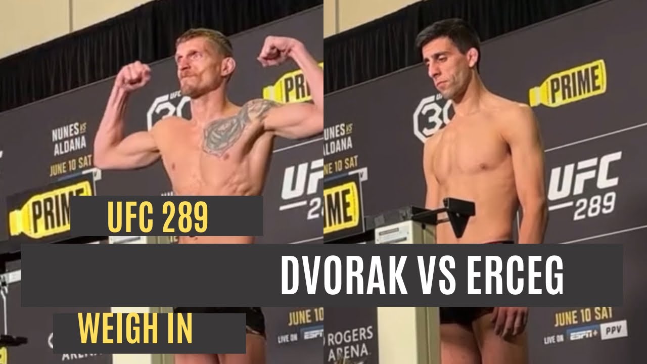 UFC weigh in | David Dvorak vs Stephen Erceg - YouTube