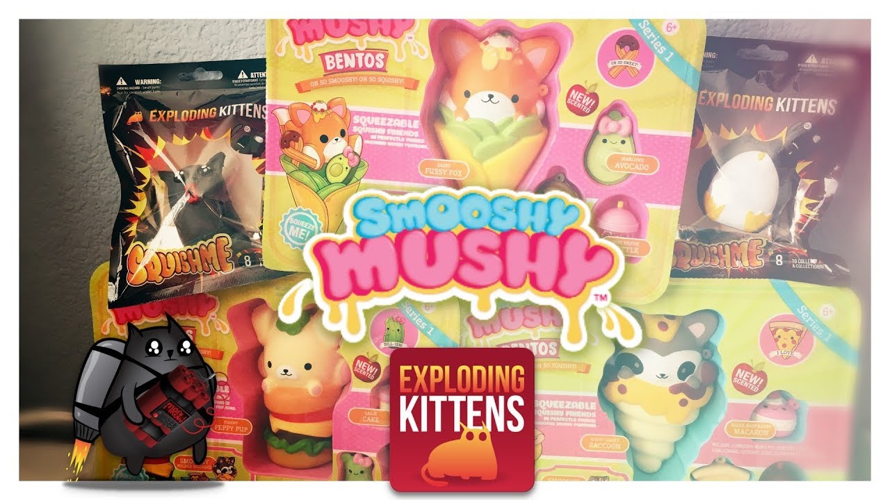 NEW Exploding Kittens Squishies + Smooshy Mushy Bento Boxes!! - YouTube