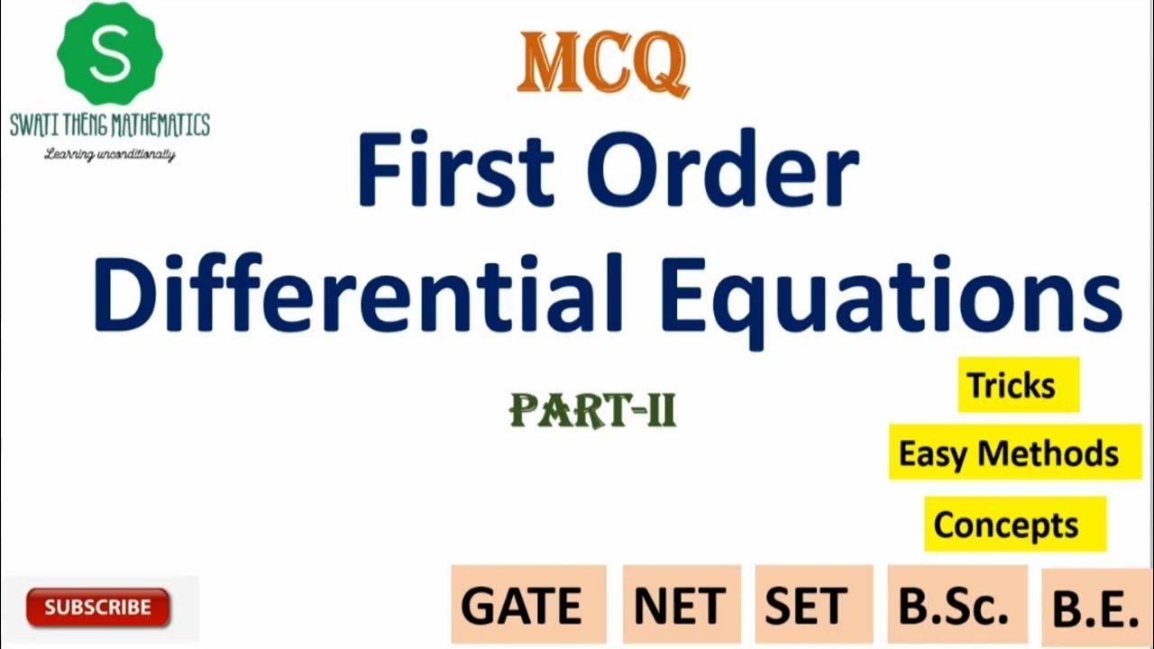 Linear and non linear differential equations ODE || Integrating factors ...