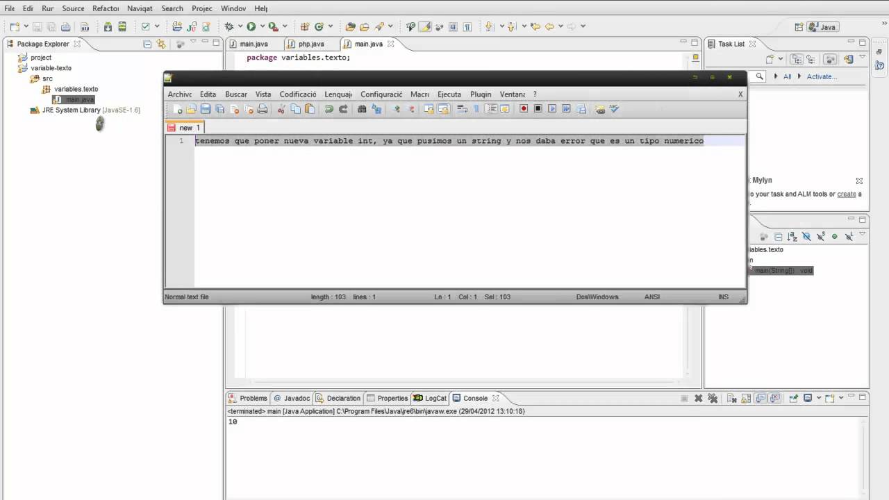 Funciones de texto en Java - YouTube
