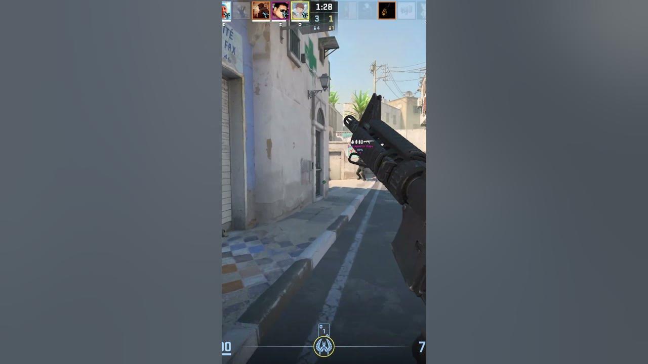 2 Clean M4A4 Kill from Downtown🎯 | #cs2 #csgo #cs #counterstrike #skills #gaming #shorts # ...