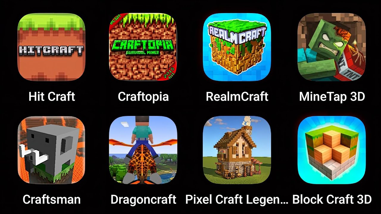 Hit Craft, Craftopia, RealmCraft, MineTap 3D, Craftsman, Dragoncraft ...