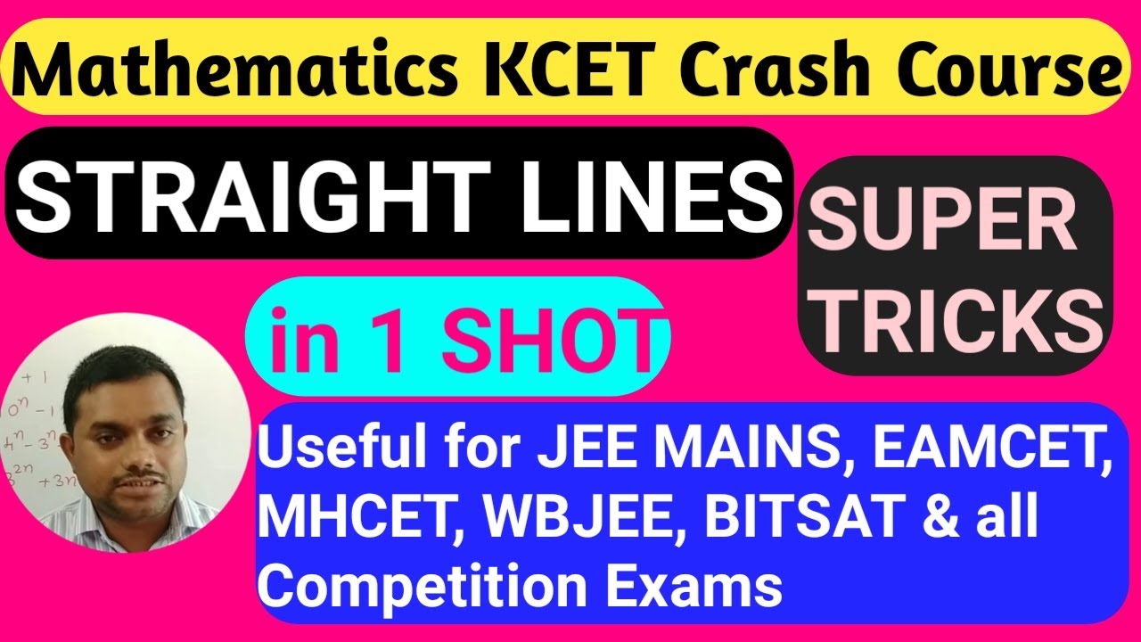 STRAIGHT LINES in 1 SHOT KCET CRASH COURSE | RAVIKUMAR PINJALA - YouTube