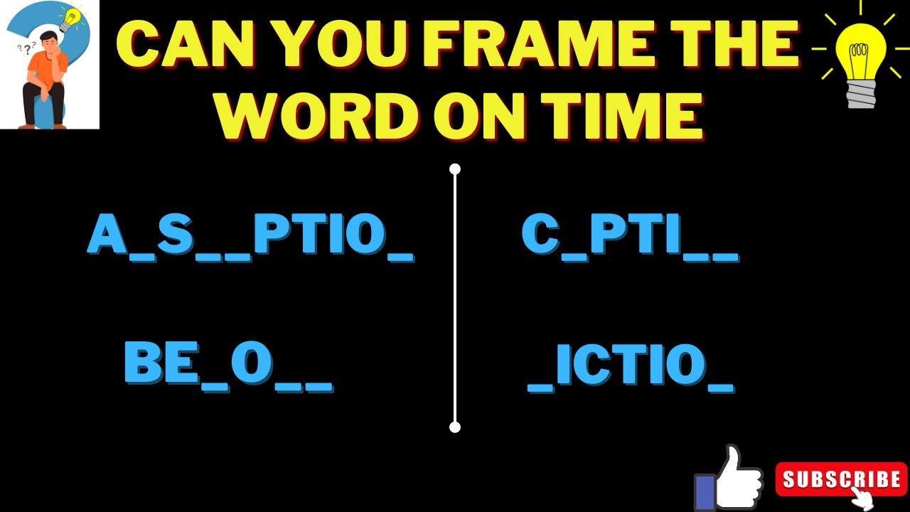 Can you frame the word #brightside #riddles #puzzles - YouTube