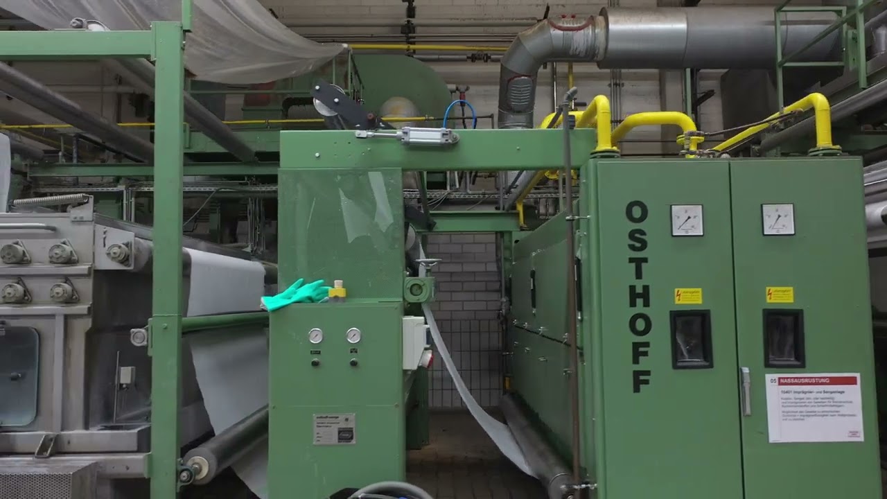 Osthoff-Senge Impregnation and singeing plant - YouTube