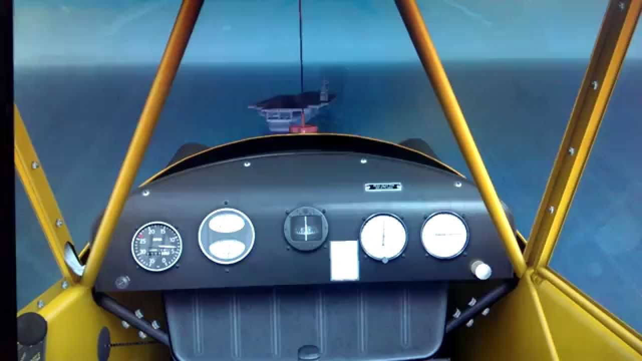 Piper Cub Landing on Carrier cockpit view - YouTube