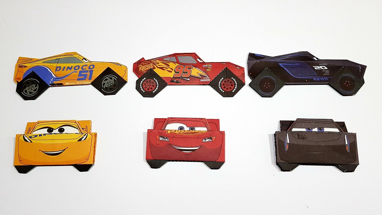 Origami 'Cars 3' Characters - YouTube