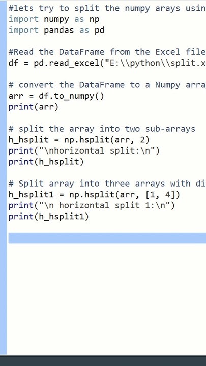 Splitting the array in three subarrays using list argument - YouTube
