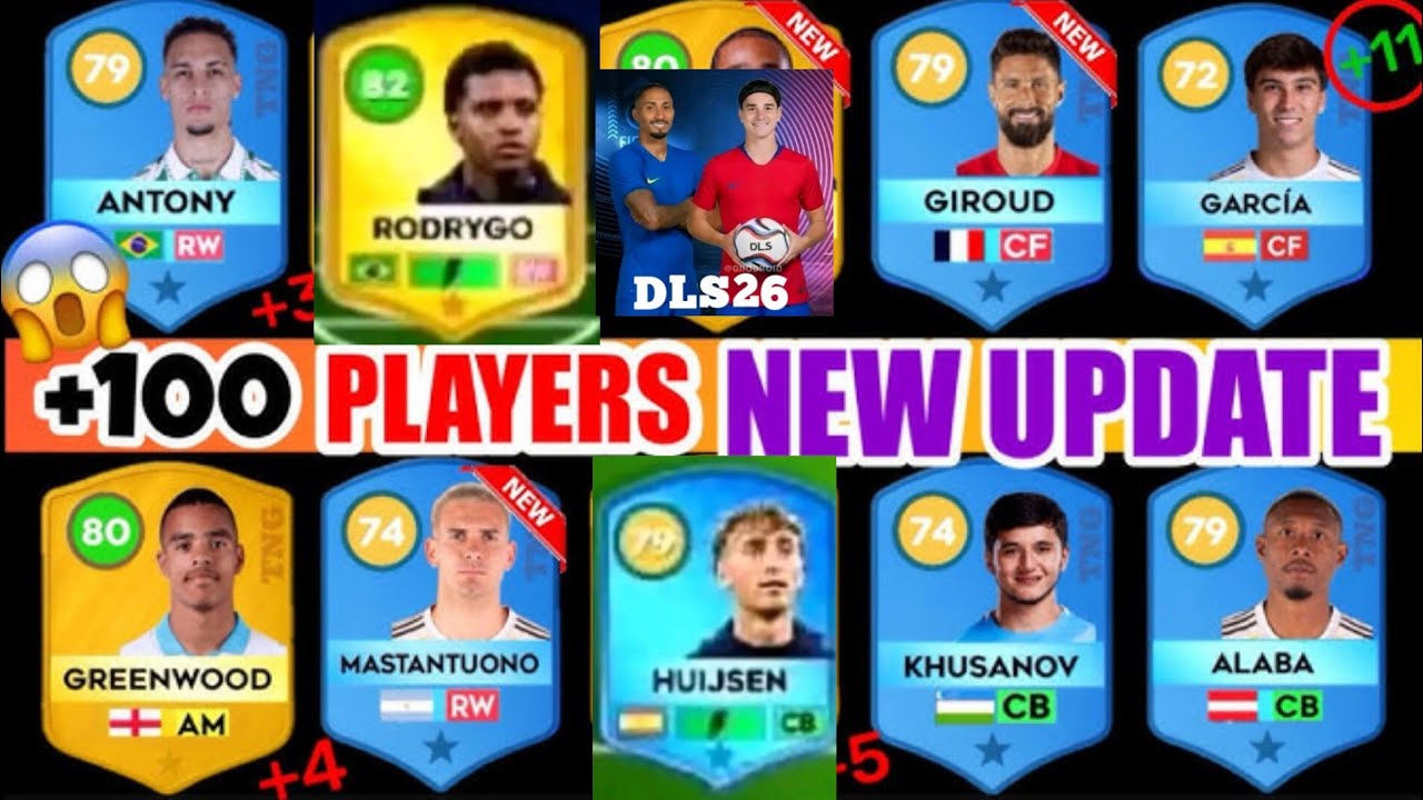 100+ NEW PLAYERS RATING IN DLS 26 UPDATE •| FULL RATINGS - YouTube