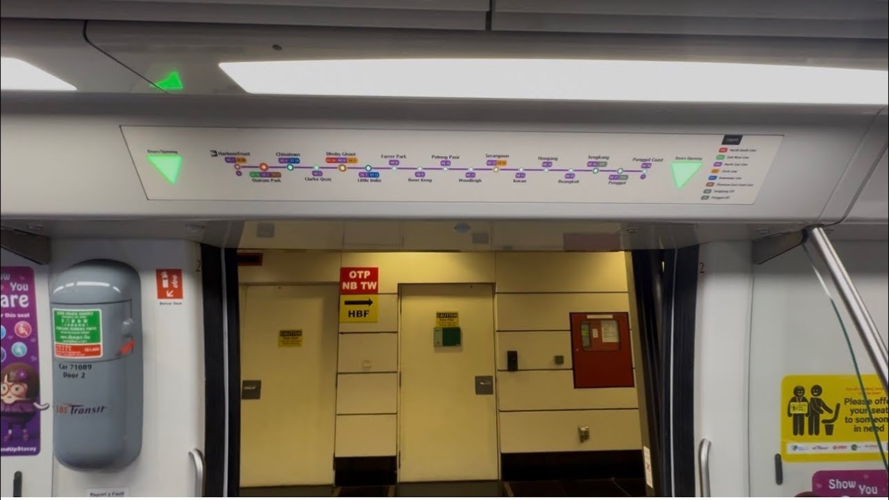 NEL Alstom Metropolis C851E 7089/7090: Outram Park to Clarke Quay ...