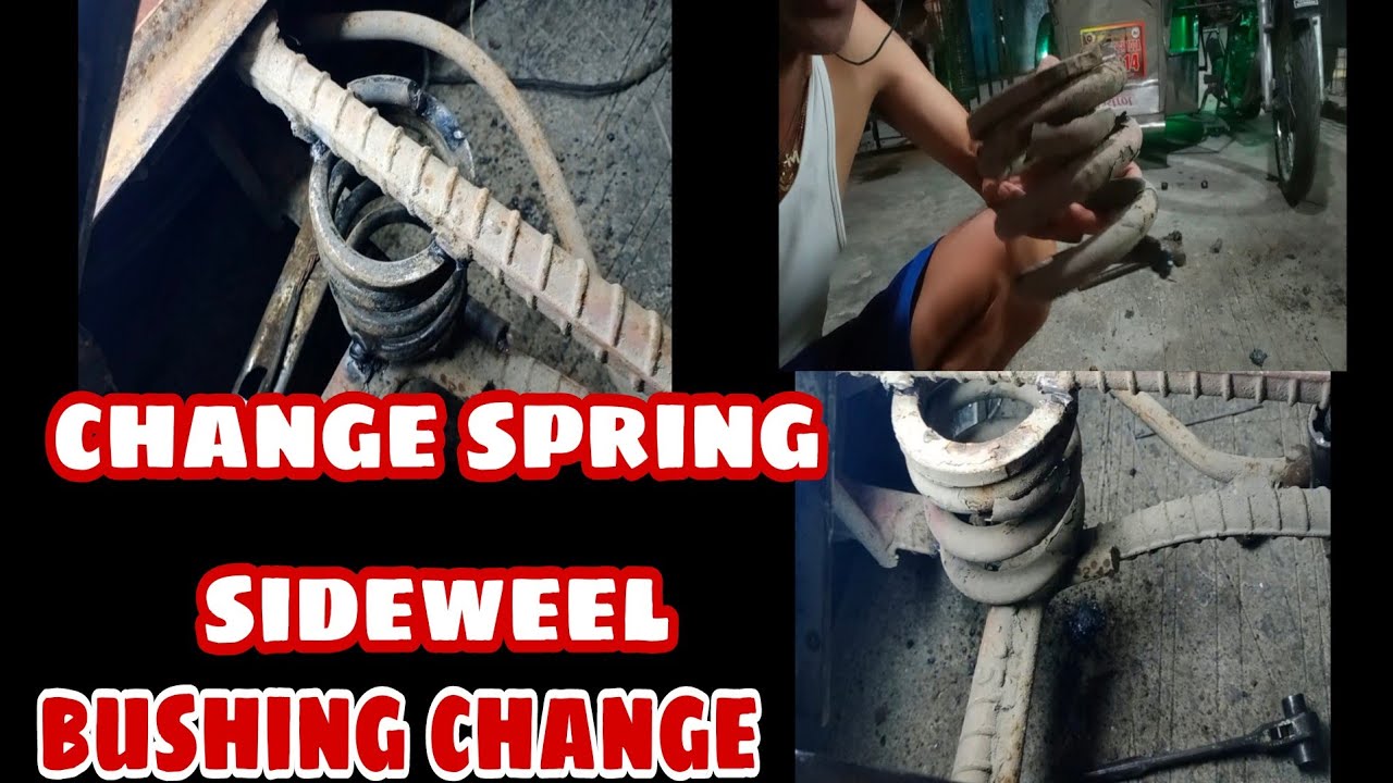 PINALITAN KUNA ANG SPRING NG SIDE WHEEL NG TRICYCLE KO - YouTube