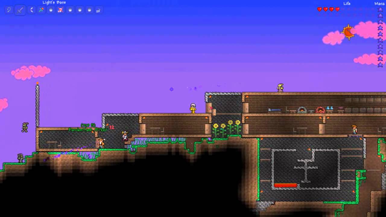 Terraria: Goblin Army Attacks - YouTube