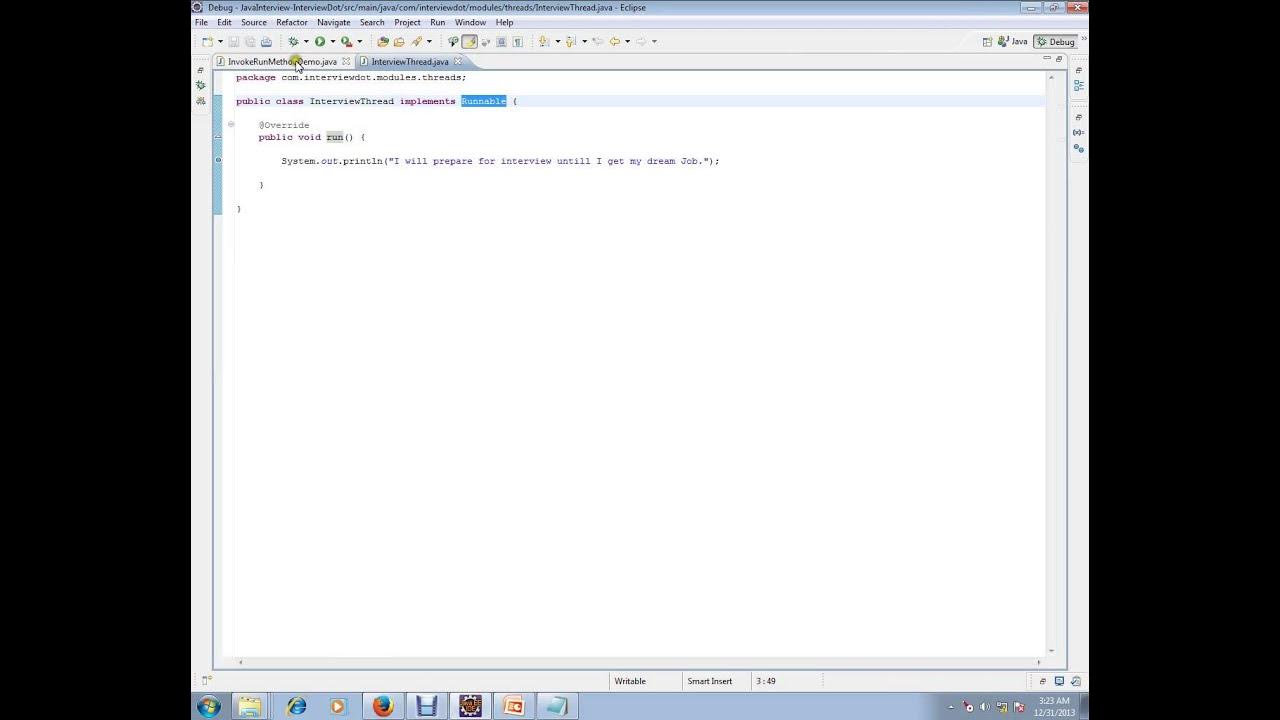 What invokes a thread's run method - YouTube