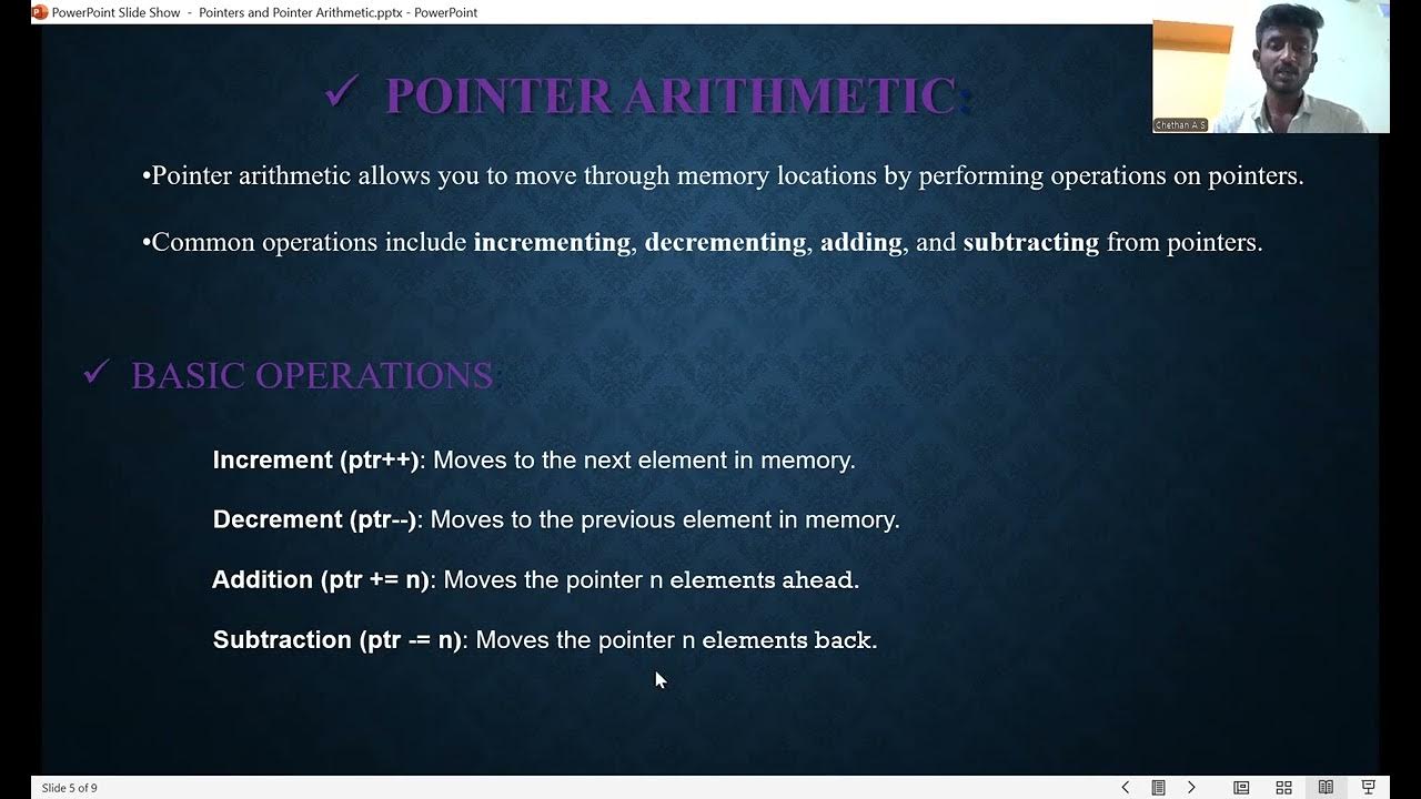 Pointers And Pointer Arithmetic in C - YouTube