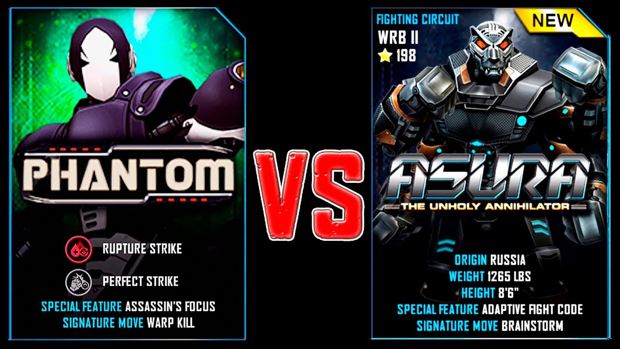 REAL STEEL WRB PHANTOM VS ASURA New Robots UPDATE (Живая сталь) - YouTube