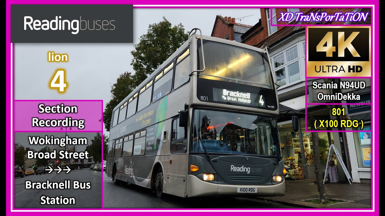 [Reading buses] Section Recording | lion 4 - Bus 801 (X100 RDG) PART 3/3【4K UW】 - YouTube