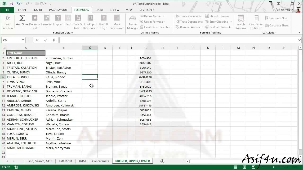 Excel Advanced Functions Training Bangla 16 PROPER, UPPER, LOWER Function in Excel - YouTube