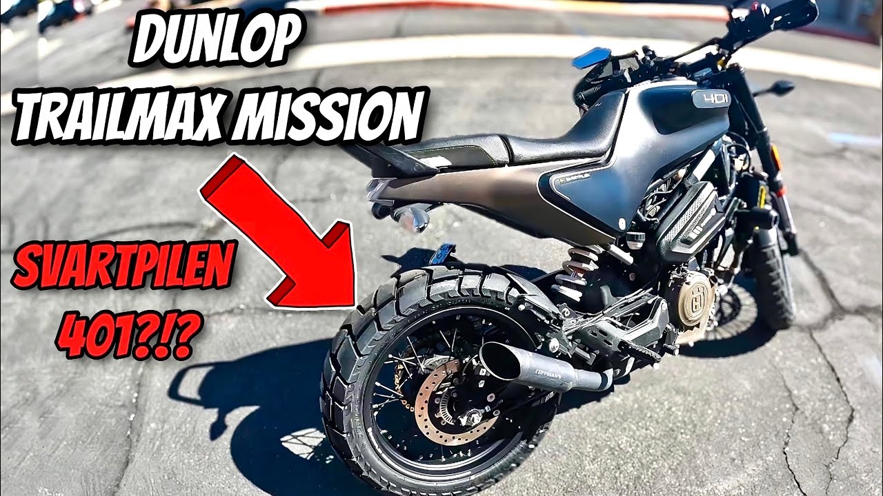 New Dunlop Trailmax Mission Tire on Husqvarna Svartpilen 401 | Goodbye ...