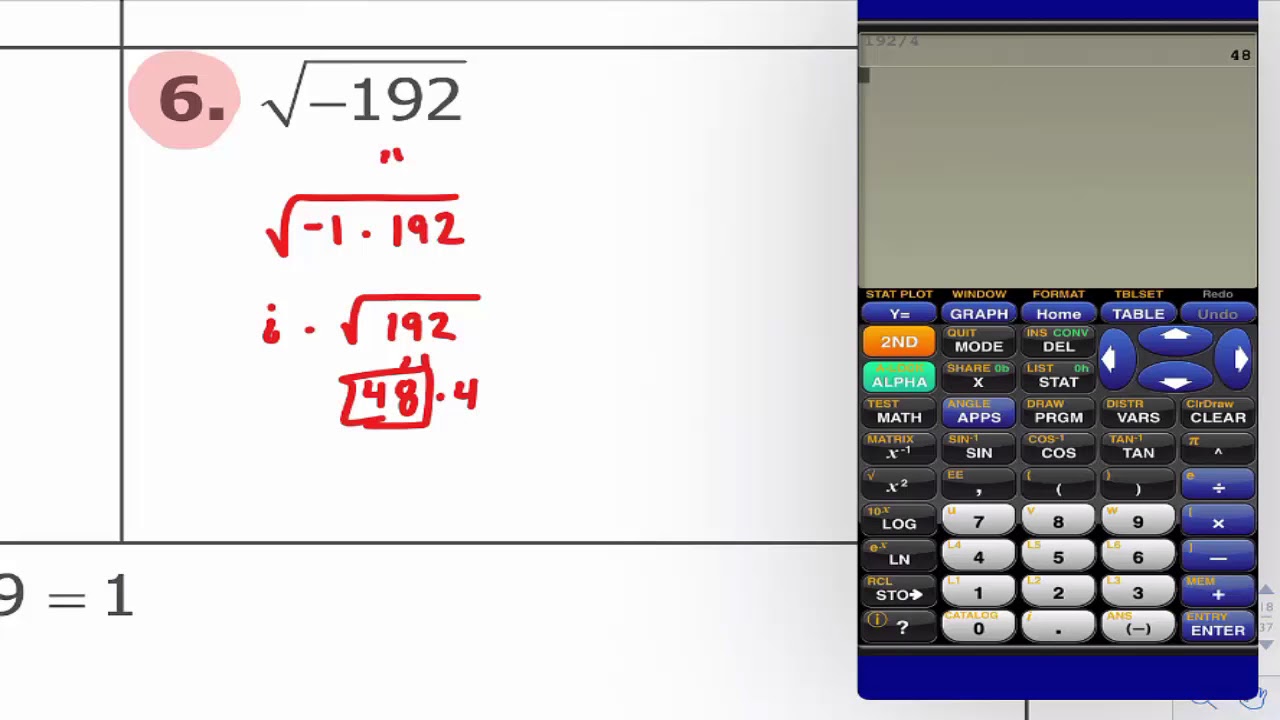 Algebra 2 Imaginary Numbers Notes - YouTube