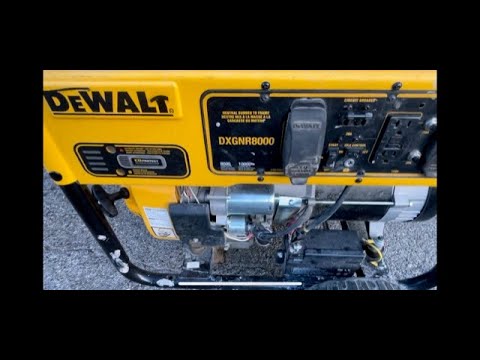 Dewalt GXDNR 8000 watt generator quick demo - YouTube