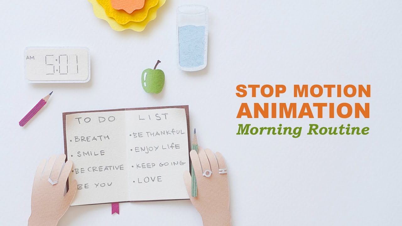 Morning Routine | paper stop motion animation - YouTube