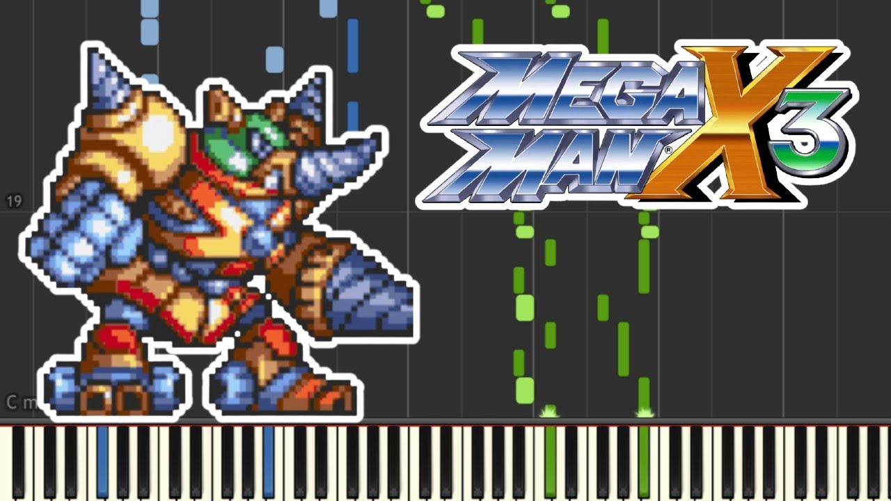 Megaman X3 - Tunnel Rhino - #Synthesia - Piano tutorial - Snes - YouTube