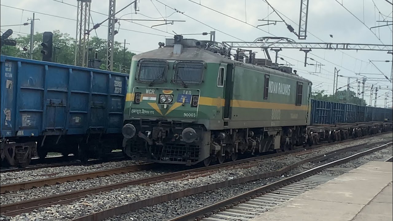 WAG 12, WAG 9, WAG 7 Locomotive | Python and Flatbed Maal Gaadi Freight ...