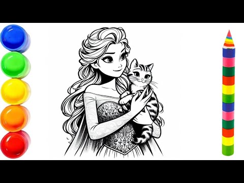 Else frozen ⛄👸 beautiful 💞drawing 💞| easy else💕 frozen drawing | else💕 ...