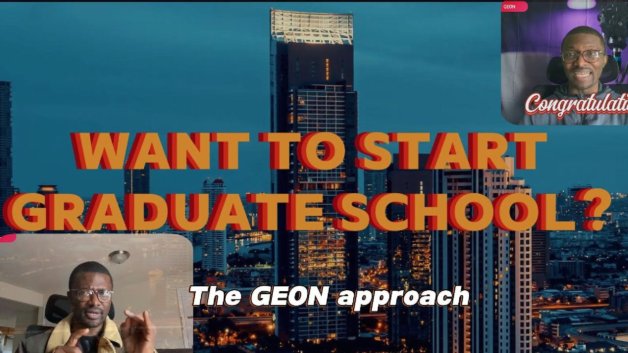 Graduate School Application Process - The GEON Approach - YouTube