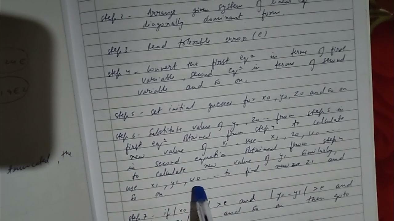 Computer Oriented Numerical Methods end semester exam - YouTube