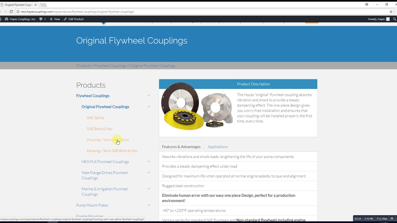 Hayes Original Flywheel Coupling Selection Tool - YouTube