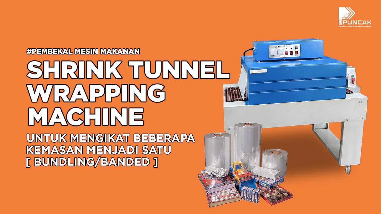SHRINK TUNNEL WRAPPING MACHINE (BS4020) - YouTube