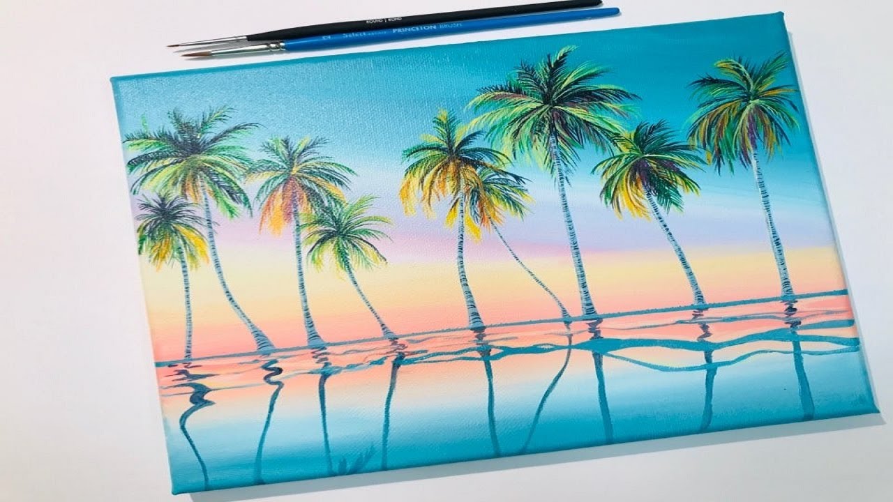 Acrylic Painting How To Paint The Palm Tree Step By Step Summer acrylic-painting-how-to-paint-the-palm-tree-step-by-step-summer