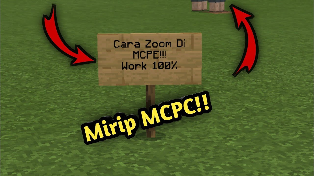 Cara Zoom Di Minecraft PE | MCPE 1.16+ | Work 100% - YouTube