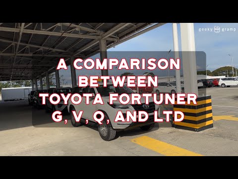 Toyota Fortuner Variants Comparison (G,V,Q,LTD) Spot the difference