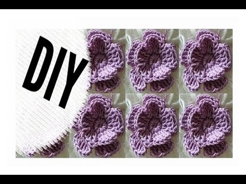 DIY//TUTORIAL APLIKASI BUNGA RAJUTAN - YouTube