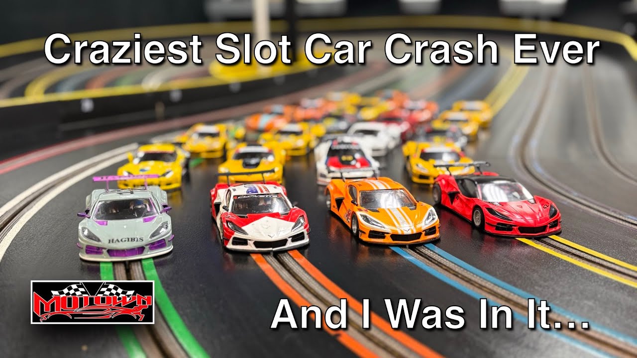 Craziest Slot Car Crash Ever! - YouTube