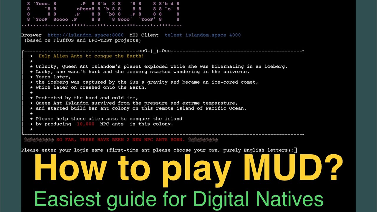 How to play MUD game? Easiest guide for digital natives or kids. - YouTube