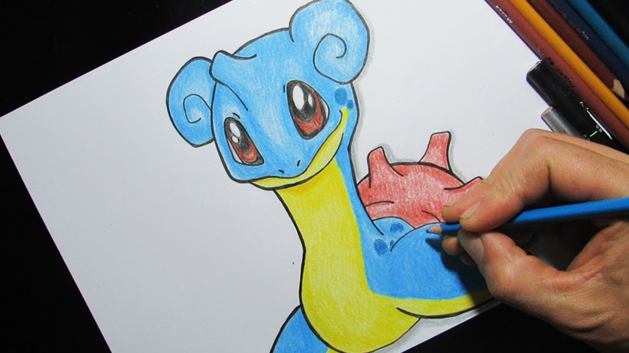 DESENHANDO O POKEMON LAPRAS speed draw - YouTube