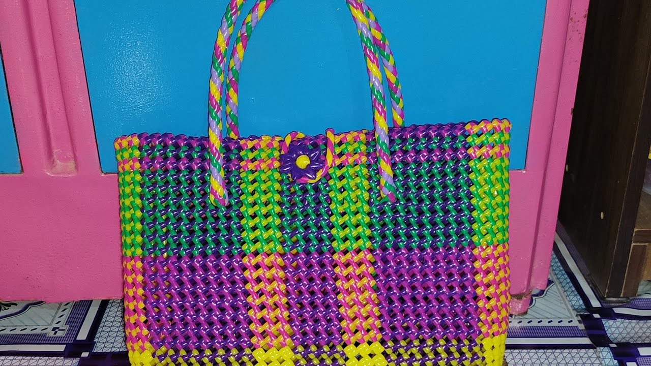Plastic Wire Bag First Time Sunam Mani || How To Make Plastic Wire Bag ...