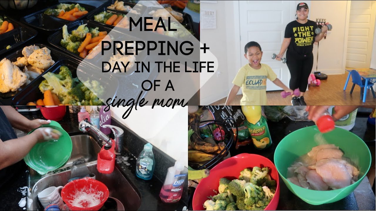 Meal Prepping + Cleaning my house! Day in the life of a single mom of 2 ...