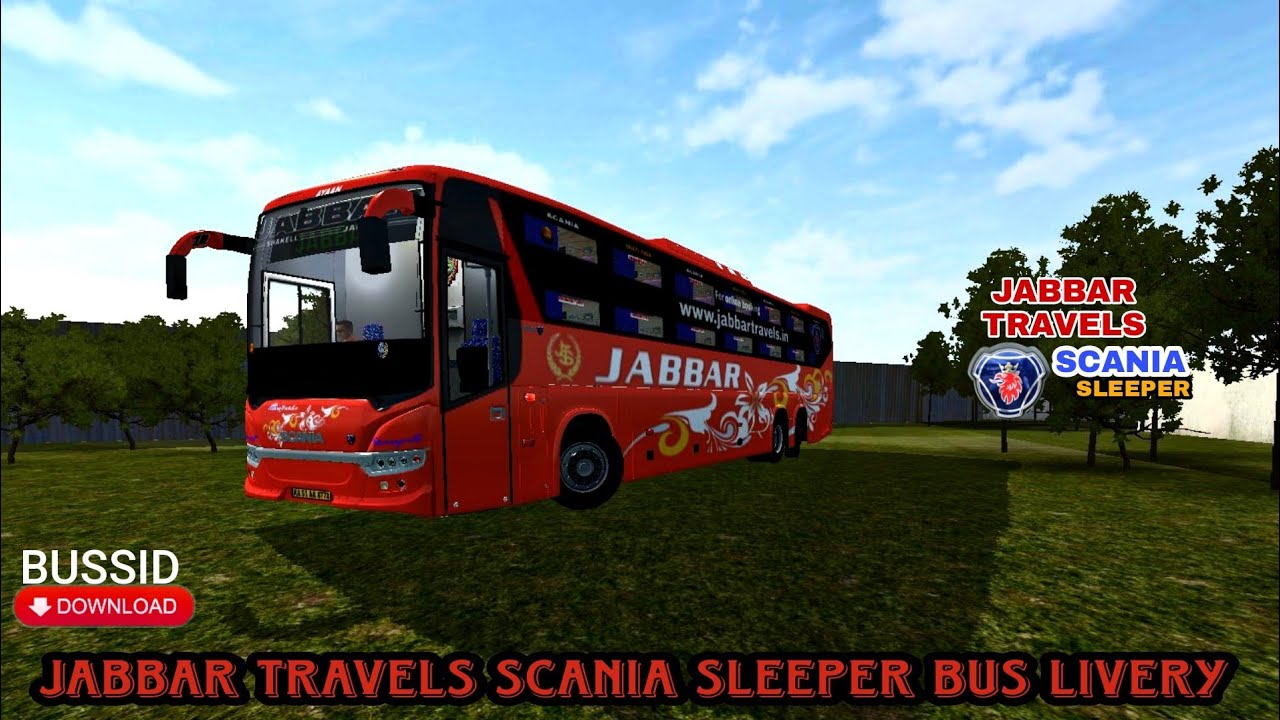 Jabbar travels scania sleeper bus livery | scania sleeper bus mod for ...