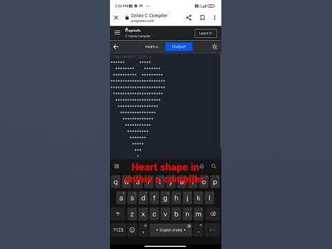 heart shape in C programing - YouTube