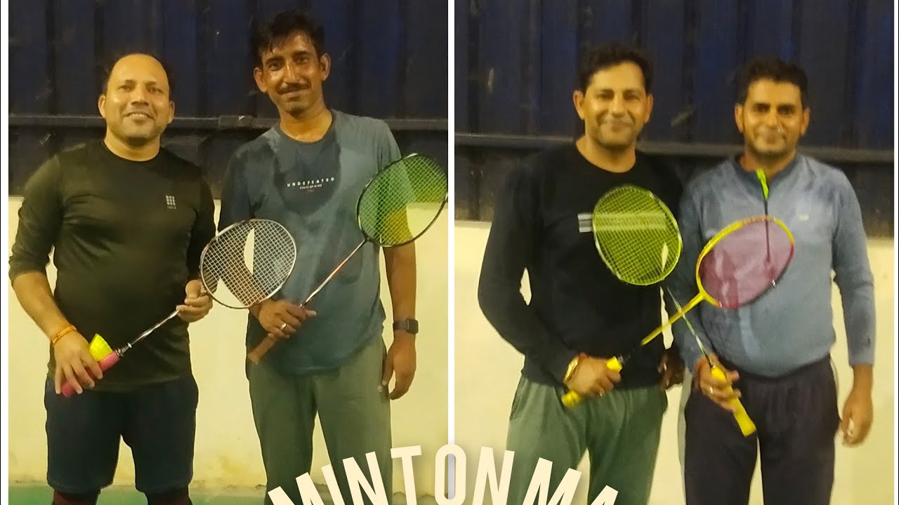 Double Badminton Match (Indoor Court) View in Landscspe mode - YouTube