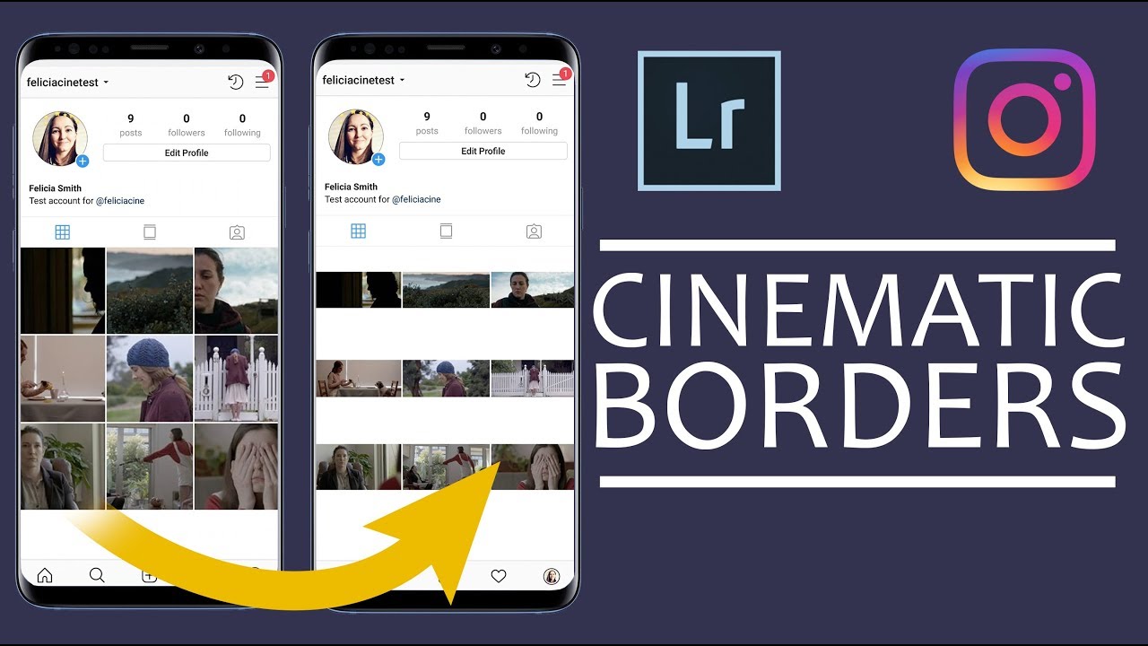 Make your Instagram grid POP With Cinematic Borders - YouTube