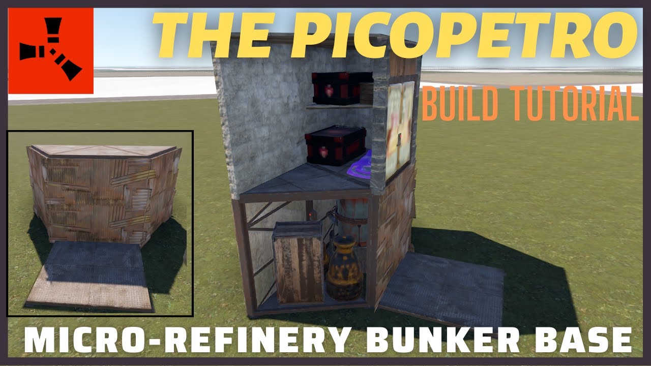 (patched)World's Smallest Refinery & Furnace - Rust Offset Bunker Base ...