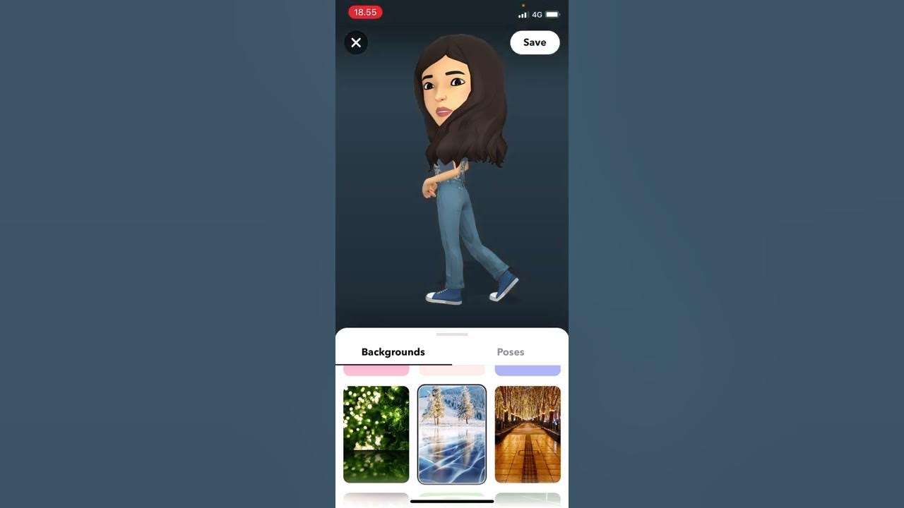 How To Change The Pose And Background Of Your Snapchat Bitmoji - YouTube