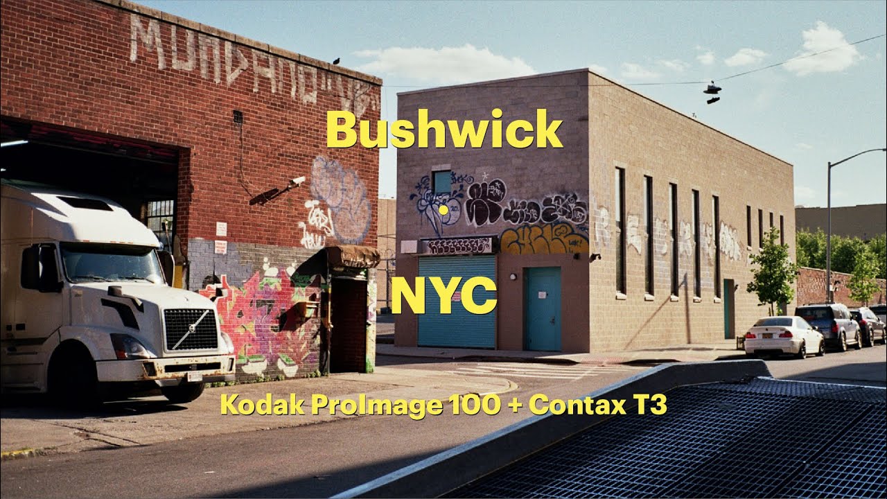 Shooting film in Bushwick NYC with Kodak ProImage 100 + Contax T3